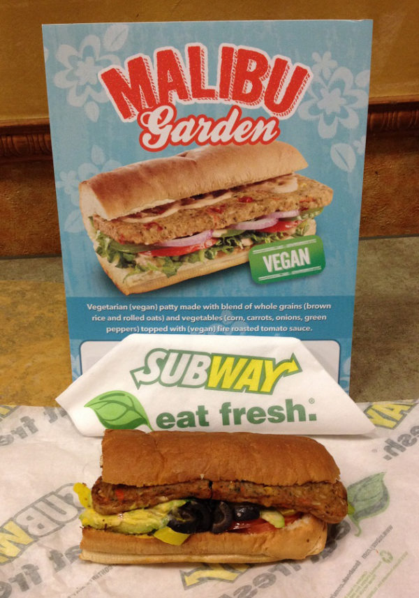 Subway Testing All-Vegan Malibu Garden & Black Bean Subs