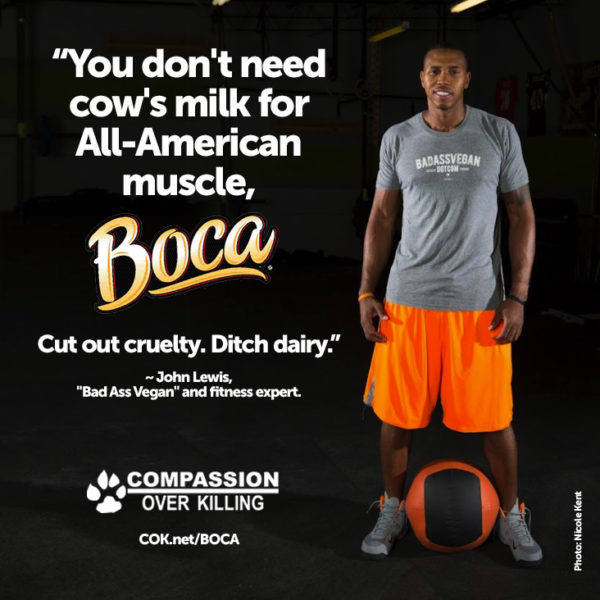 "Bad Ass Vegan" John Lewis Tells BOCA: Ditch Dairy - Animal Outlook